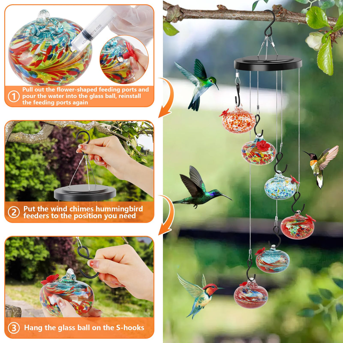 Sherem Wind Chime Hummingbird Feeder – Shoesmama
